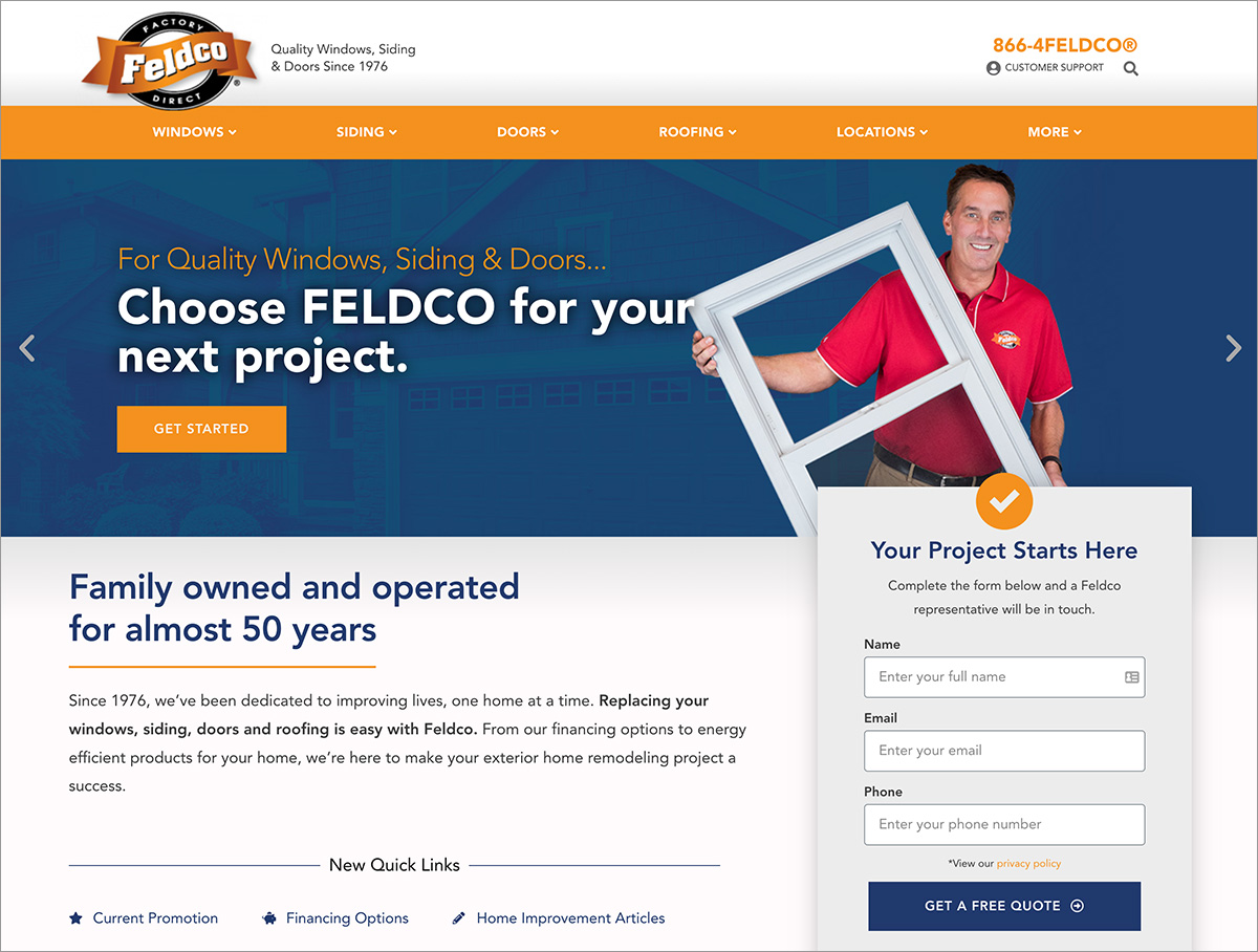 1Brand Design Launches Website Makeovers for Feldco & Danley’s Garages ...